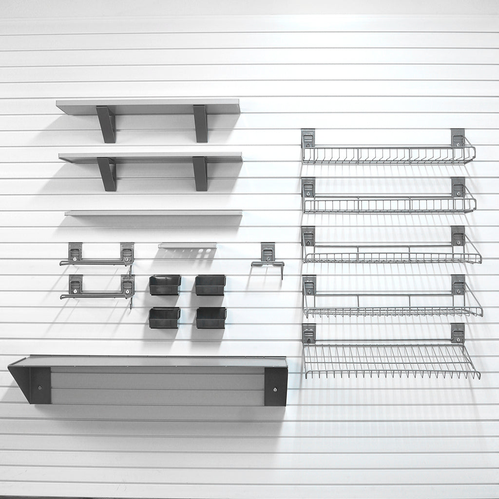 StoreWALL Deluxe Shelf Bundle - Slatwall Storage