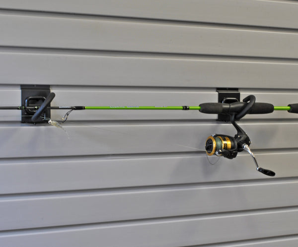 Snap-Latch Horizontal Fishing Rod Holder - Slatwall Storage